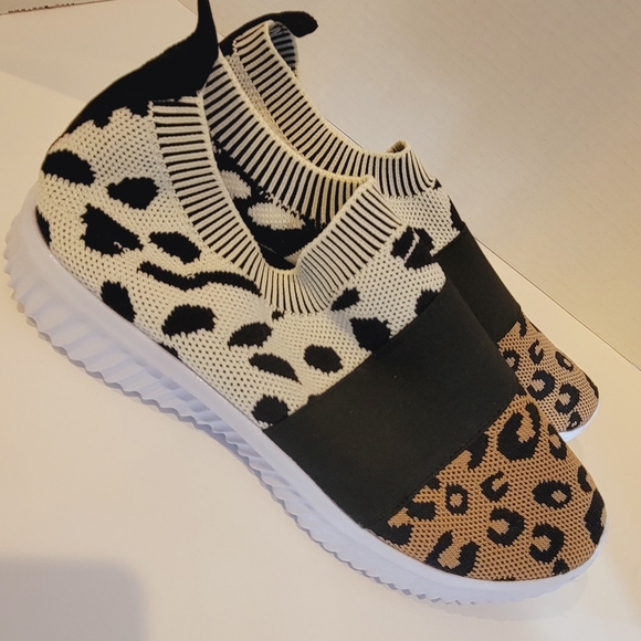 Shoes | Nwot Colorblock Animal Print Cheetah Leopard Stripe Slipon ...
